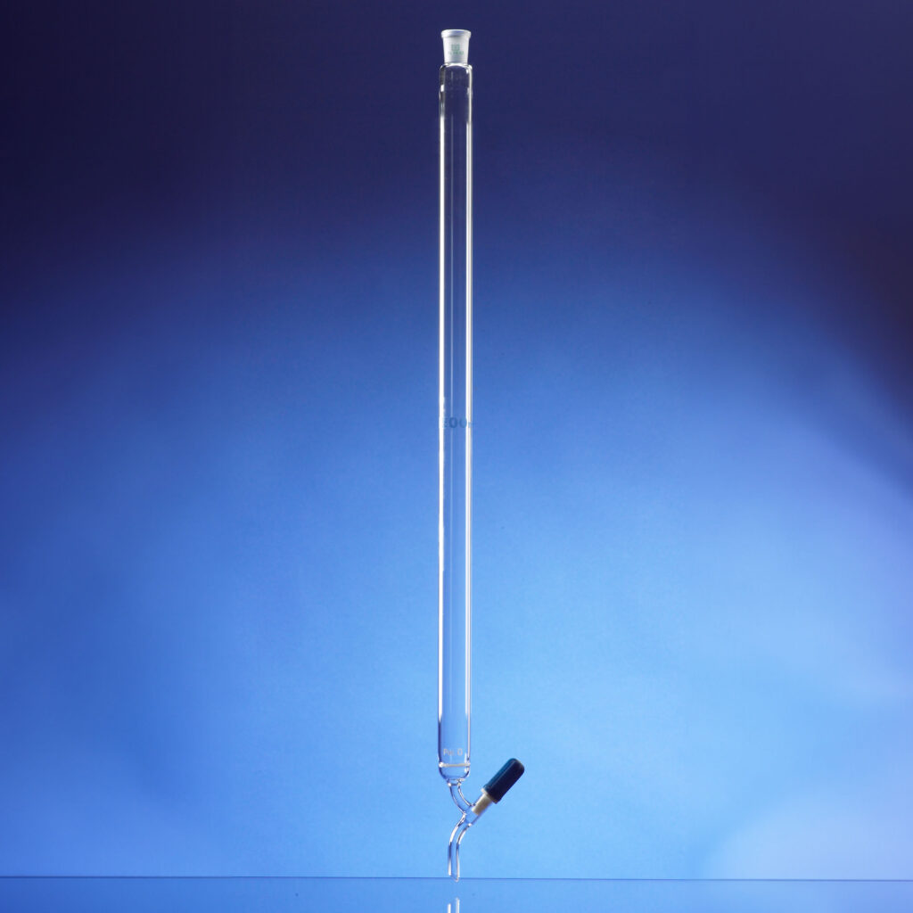 Chromatography columns, standard ground socket, valve stopcock, filter ...