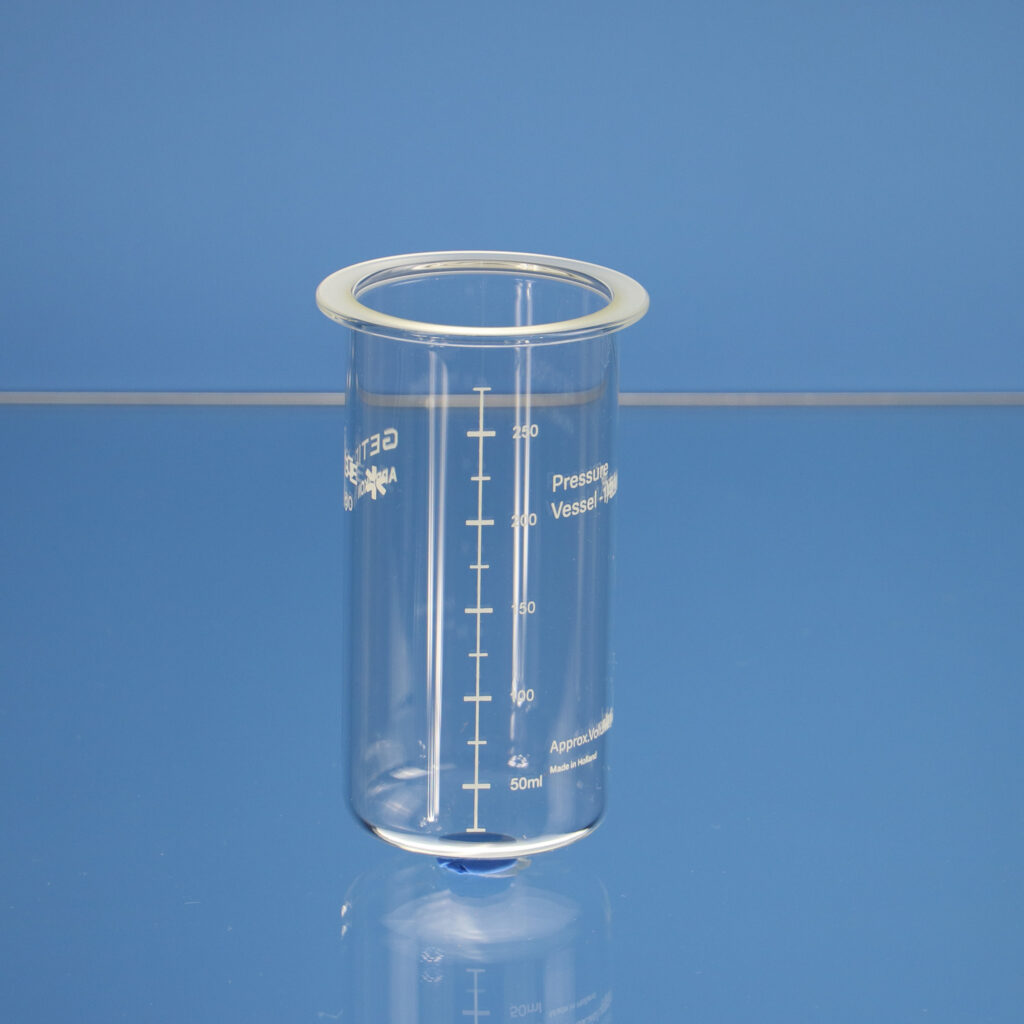 Bioreactor, single wall, curved bottom, 250ml - Hofmann Glastechnik